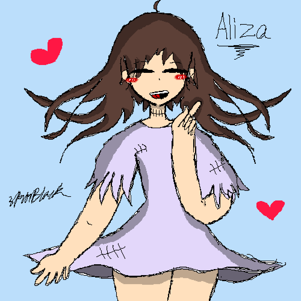 Pixilart - Horrortale Aliza by 3Rr0rBlack