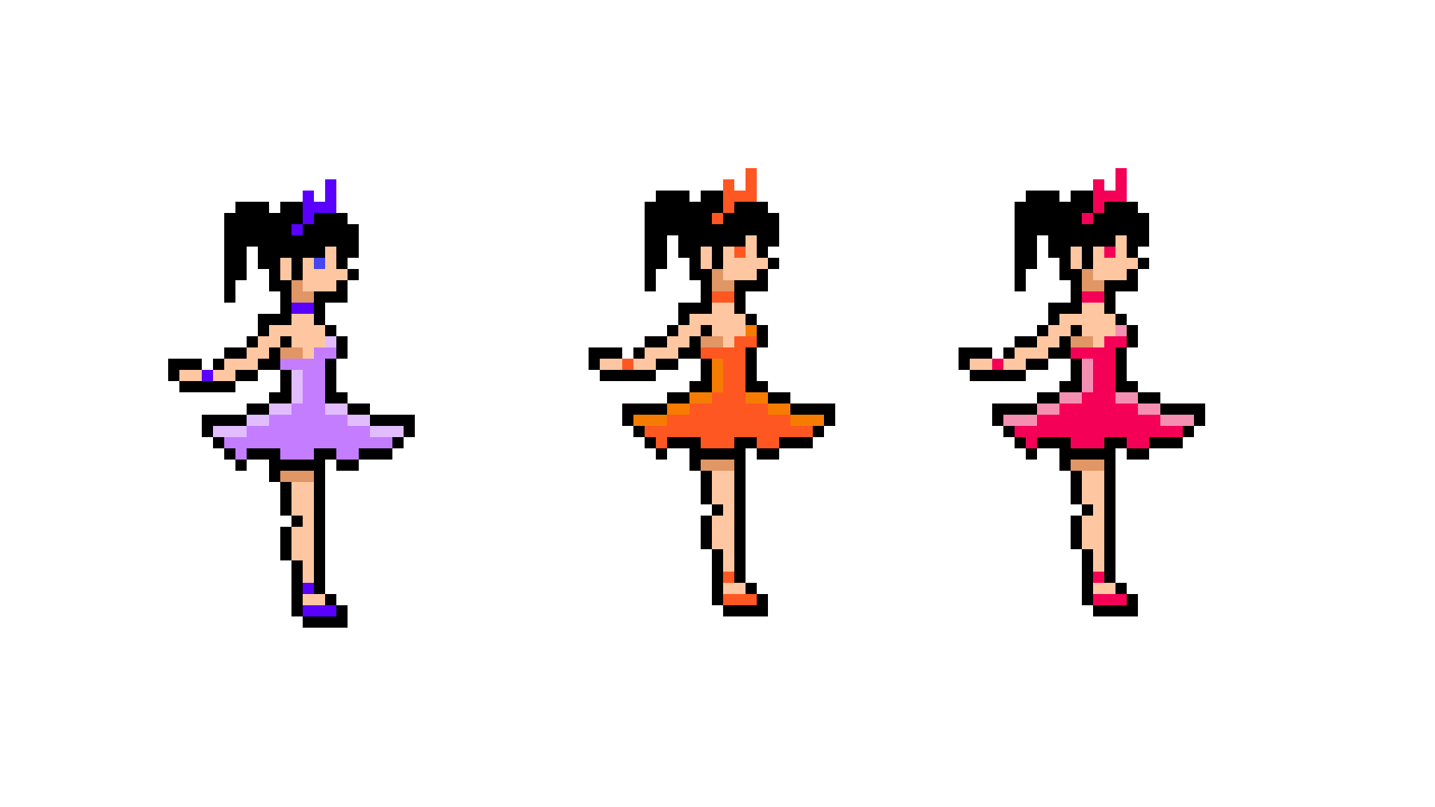 Editing Las 3 princesas de Mulan2 - Free online pixel art drawing tool ...