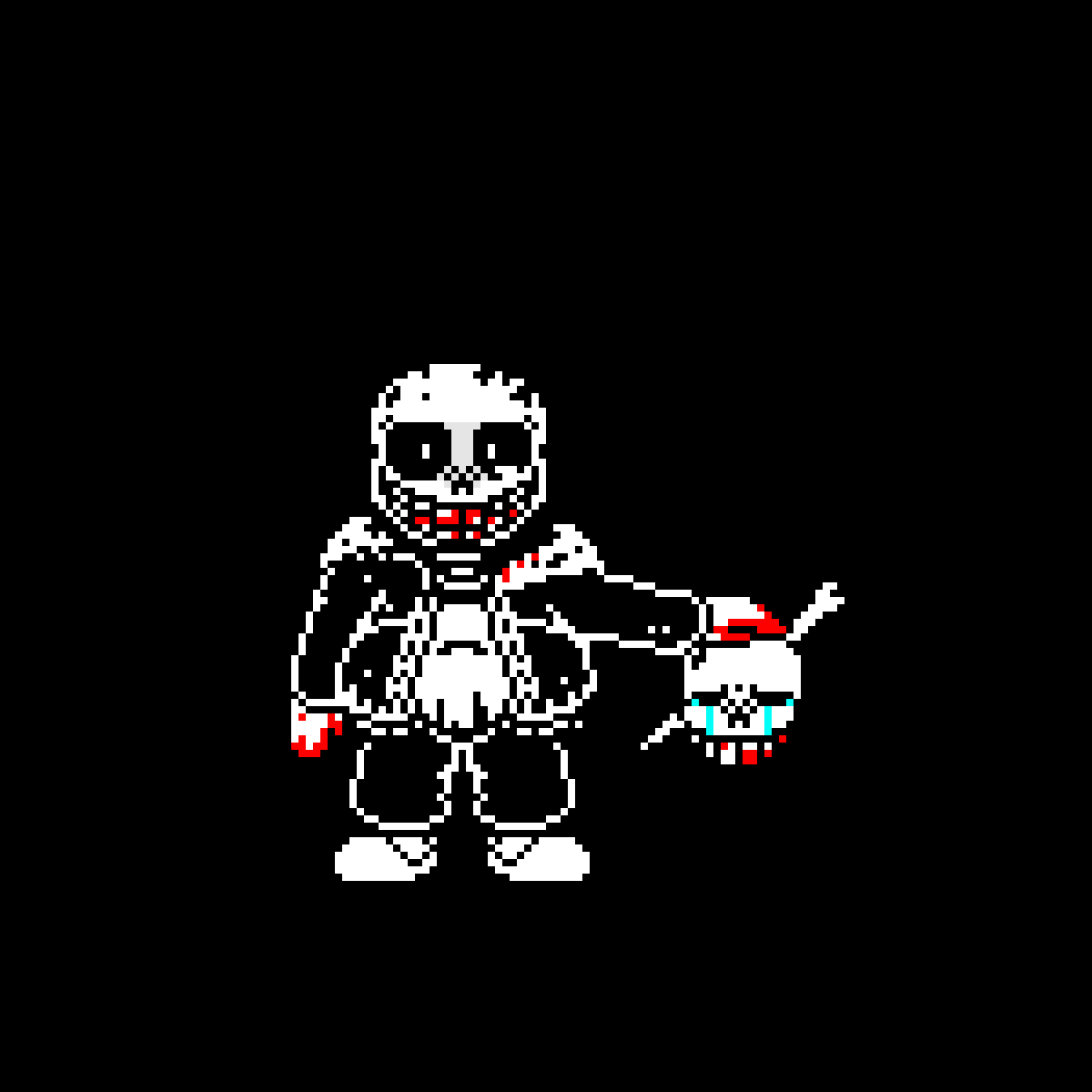 Pixilart - insane sans by pxil-art-FOX