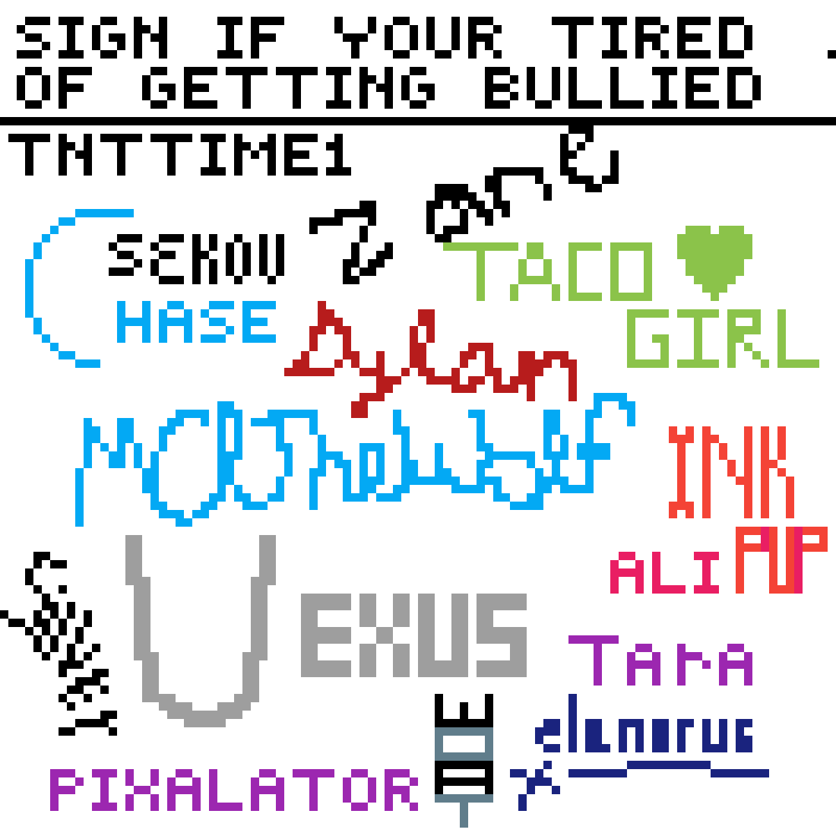 Editing Signature sheet - Free online pixel art drawing tool - Pixilart