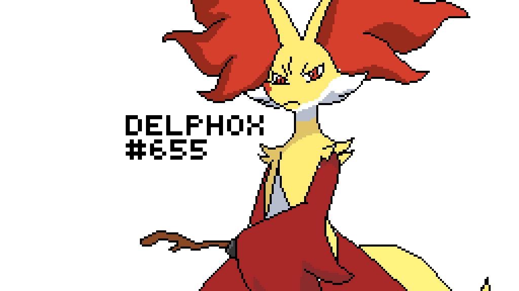 Pixilart - Delphox by phantomu