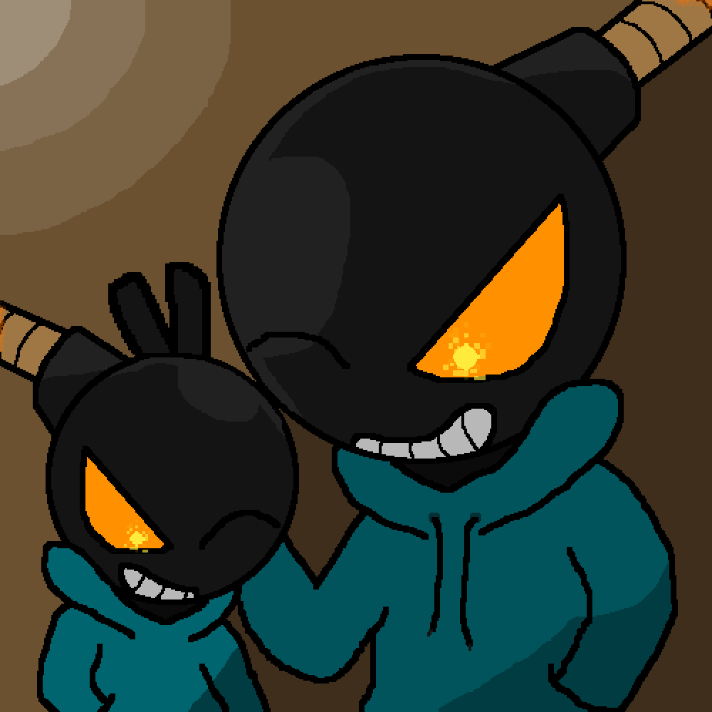 Pixilart - Whitty and Baby Whitty by GlitchedLolbit