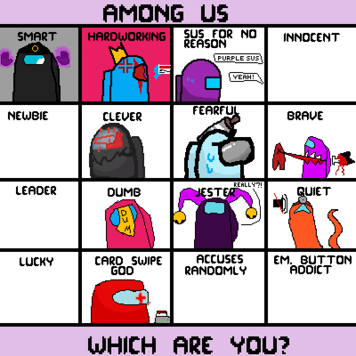 Editing Among us Traits - Free online pixel art drawing tool - Pixilart