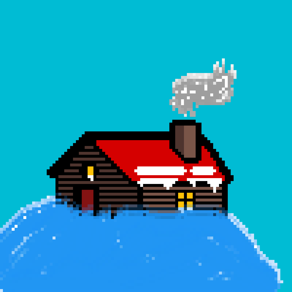 Pixilart - Log cabin by Cascastar