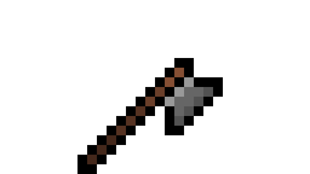 Pixilart - Minecraft Style Axe. by EleMenT