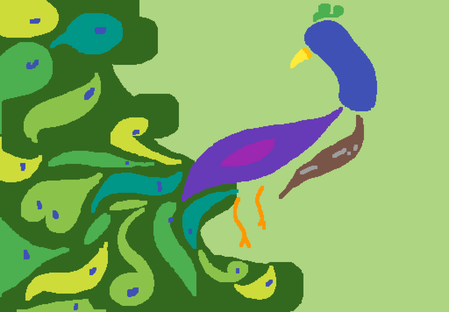 Pixilart - Peacock Abstract Art by Crownoffeathers