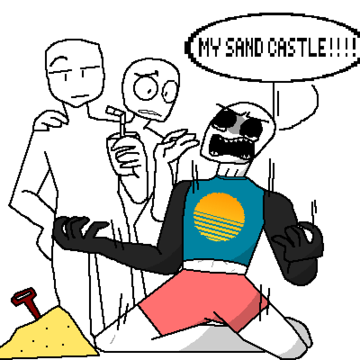 Pixilart - MY SAND CASTLE by happyslenderbro