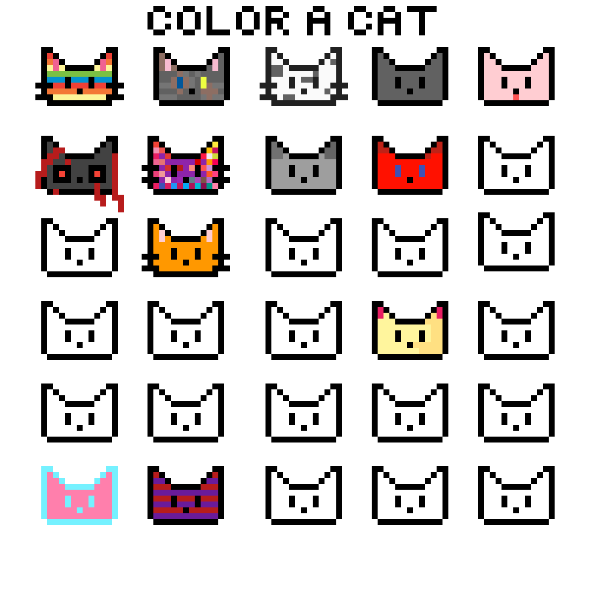 Pixilart - Color a cat by Edwin-T