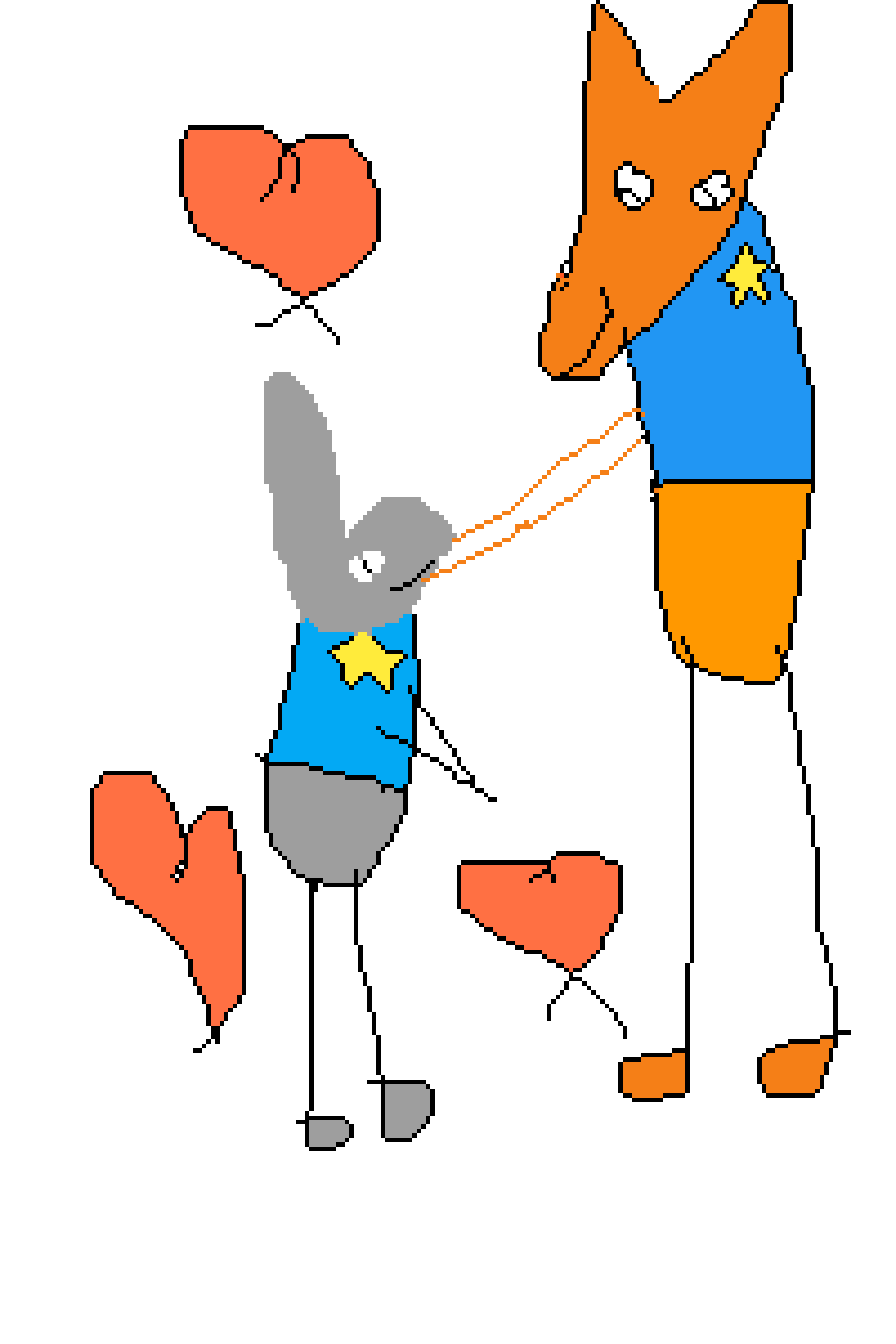 Pixilart - Sly fox dumb bunny by Kieren-1234