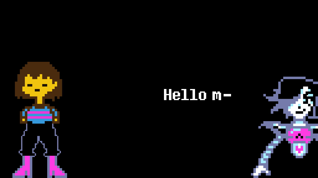 Pixilart - Mettaton and Frisk... by PixelatedByMe