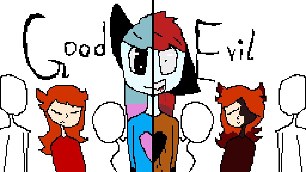 Pixilart - Good V.S Evil Collab by ThatOneDoggo