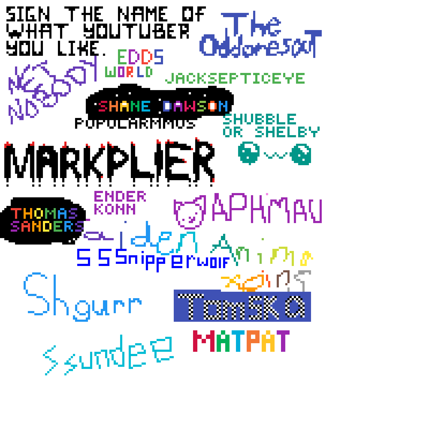 Editing Add youtuber - Free online pixel art drawing tool - Pixilart