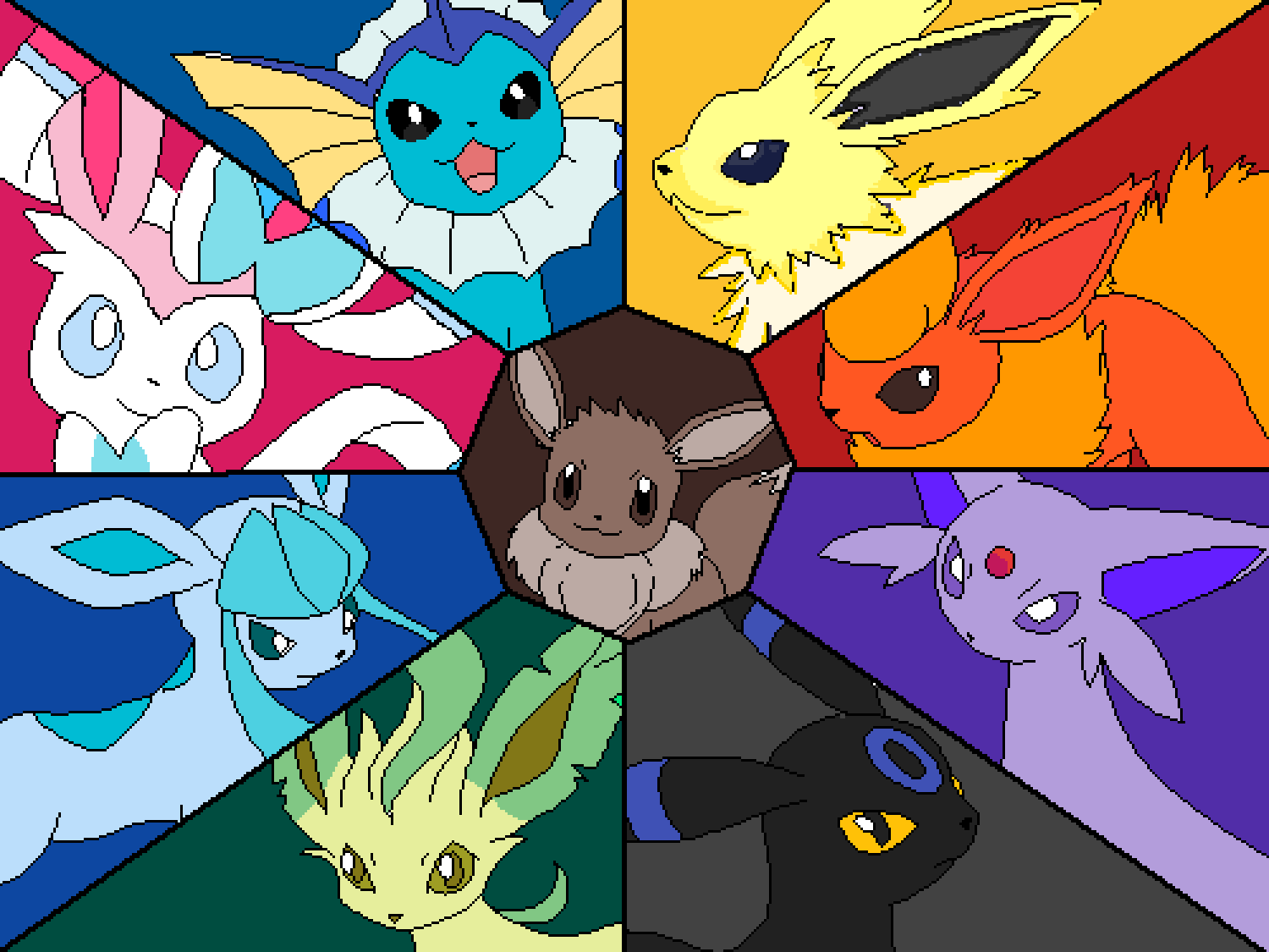 Pixilart - forms of eevee by sonicfan2009