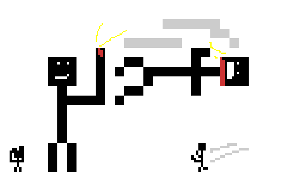 Pixilart - giant fight by dude1