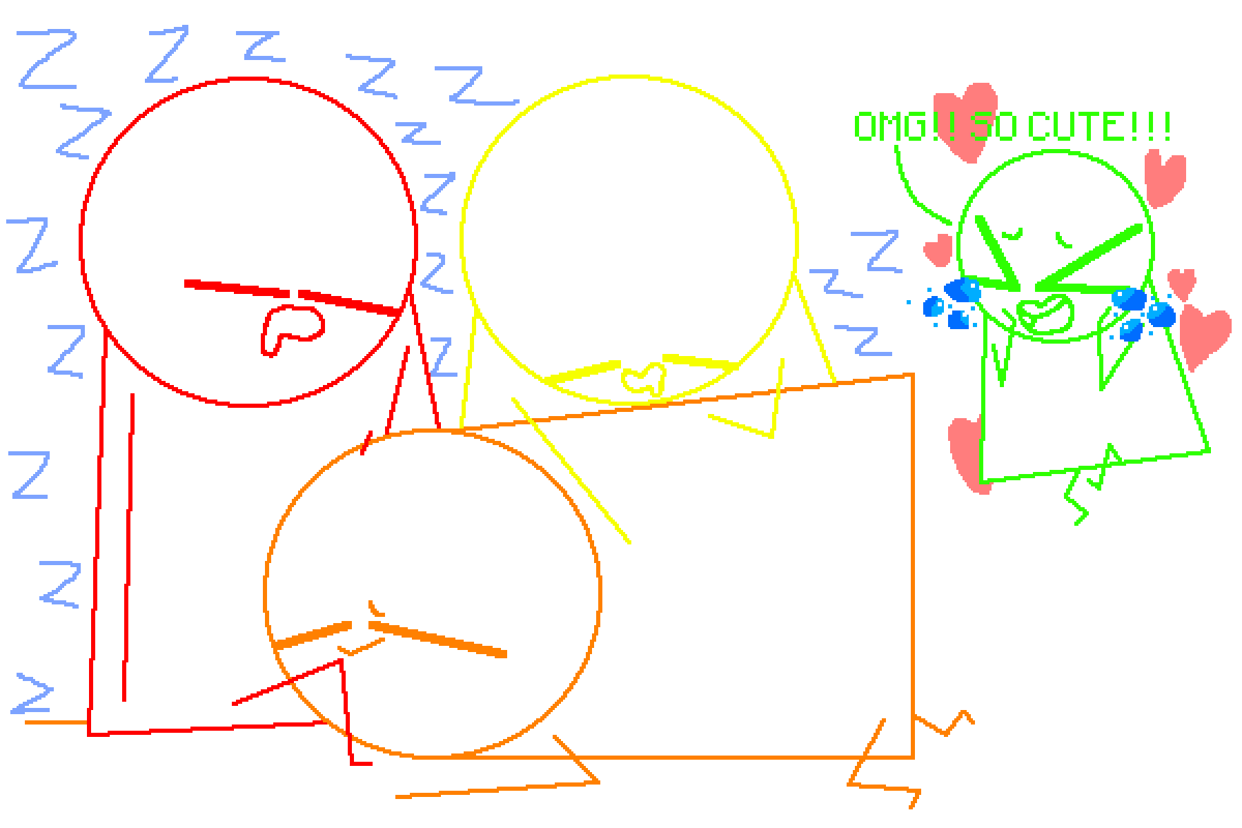 Pixilart - OT3 Sleeping Base by RyanTheWeirdo