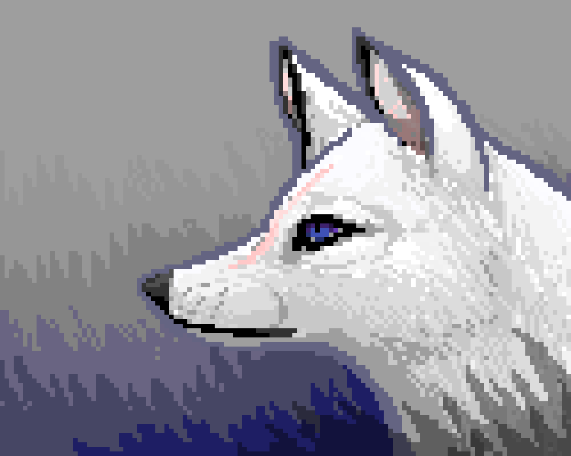 Pixilart - Indigo fox by Darkmatter1126