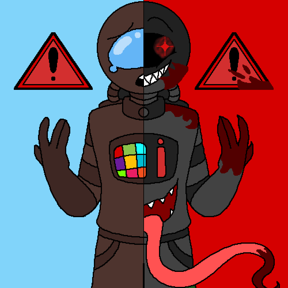 Pixilart - half to half good evil by hotglizzy101