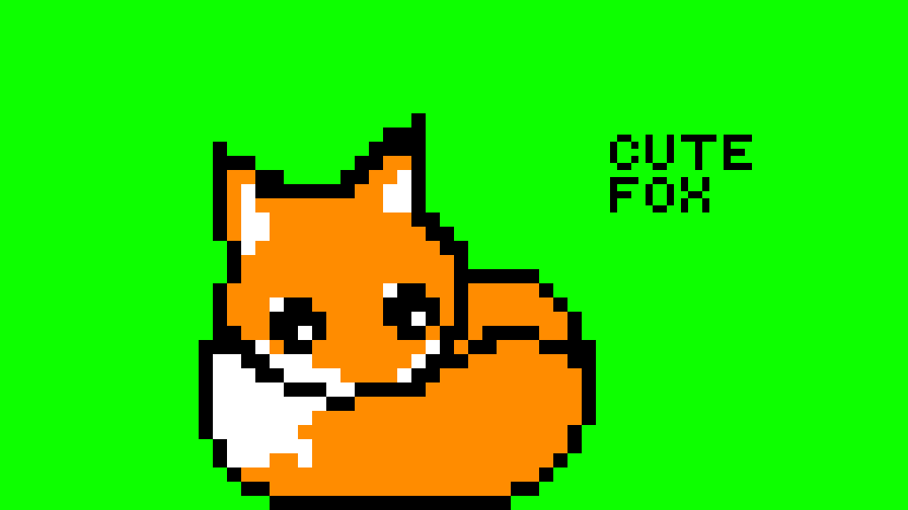 Pixilart - Cute Fox by ThunderCloud