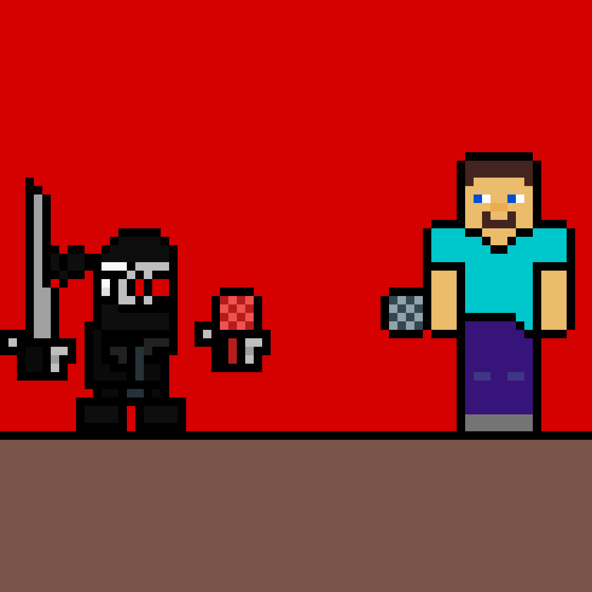 Pixilart - mc steve vs hank fnf by THECAPTAIN85