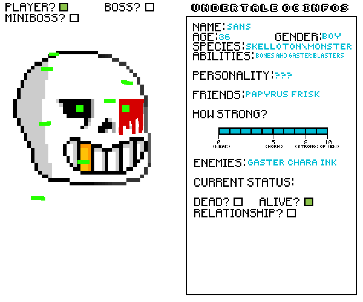 Pixilart - hackertale Sans by sosumidbd