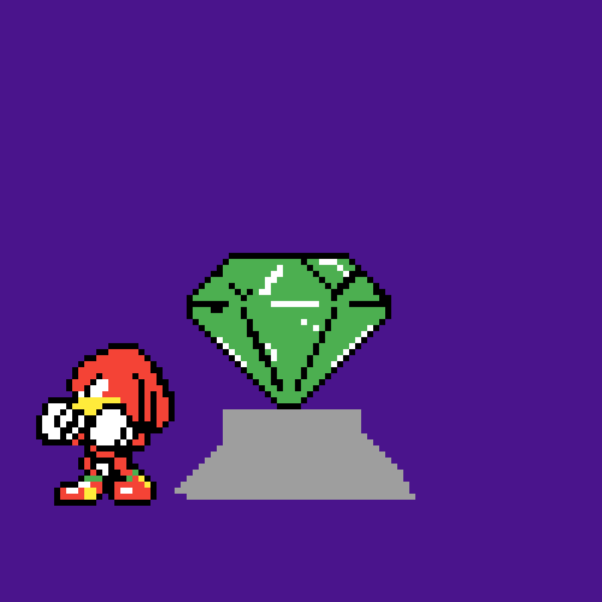 Pixilart - Knuckles w master emerald by Josh-the-hedge