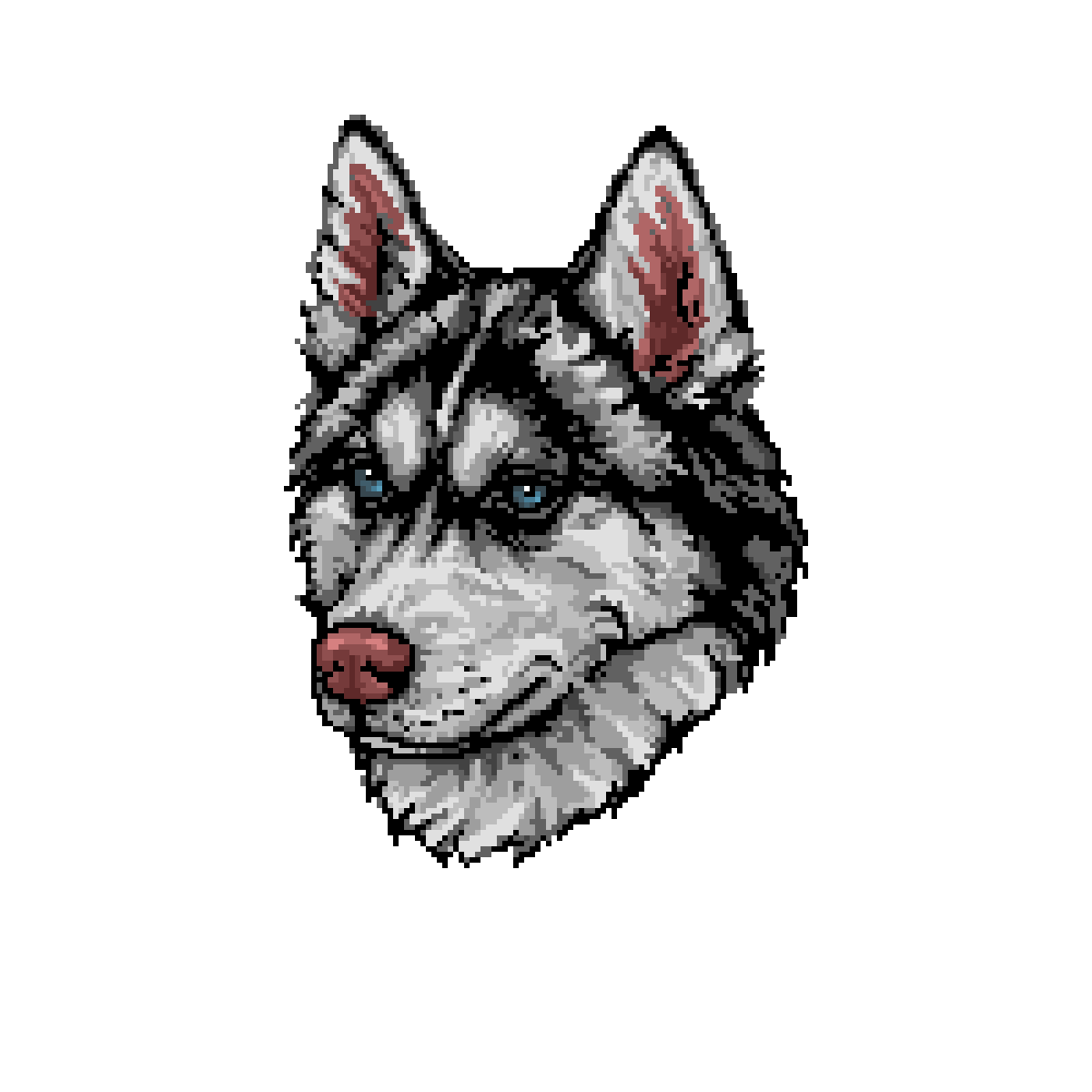 Editing Siberian Husky - Free online pixel art drawing tool - Pixilart