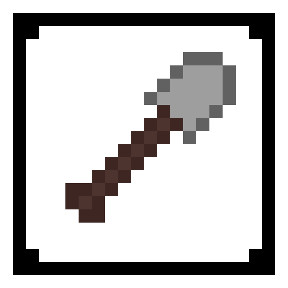 Pixilart - Minecraft stone shovel by minecrfafter01