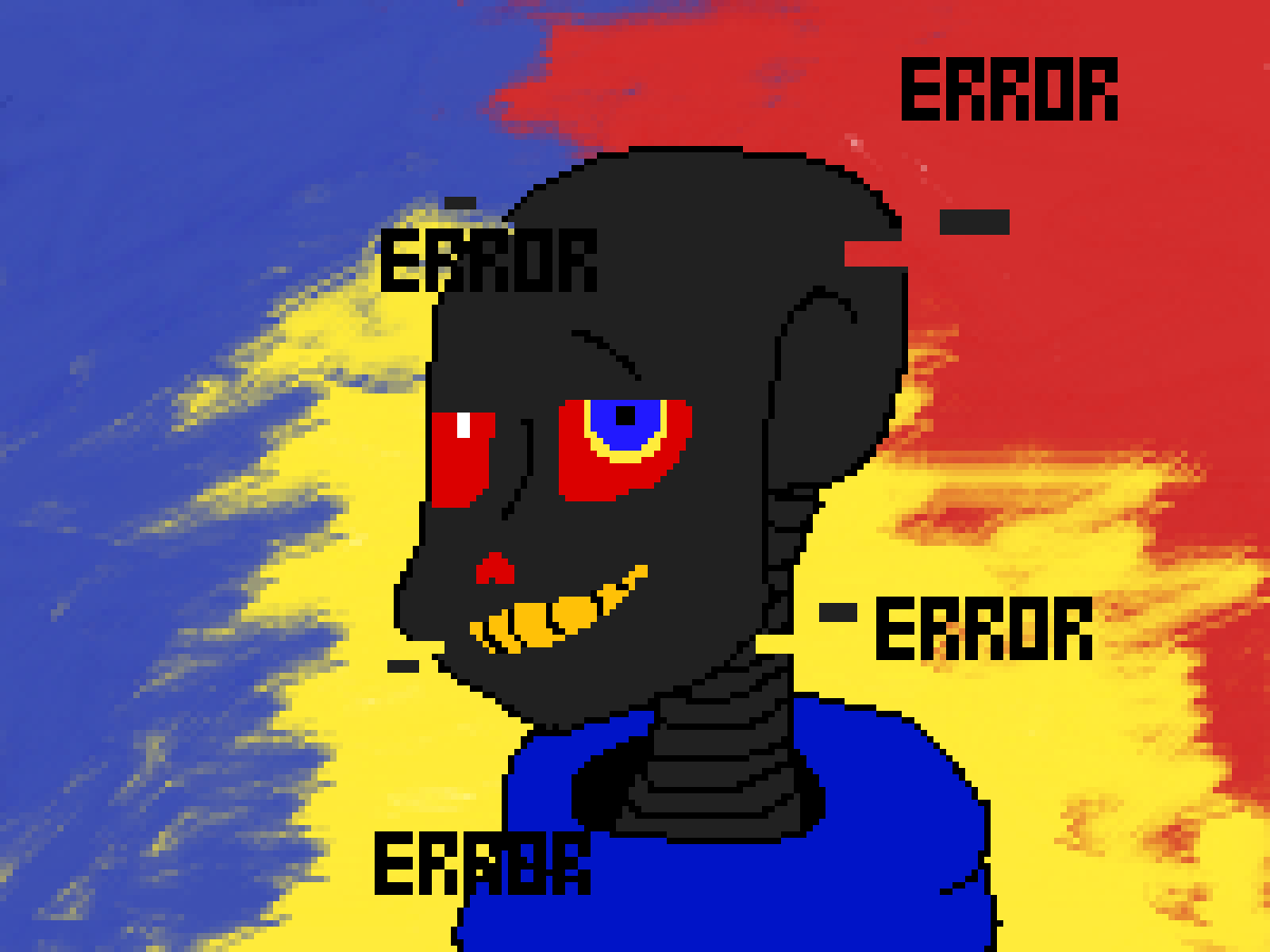Pixilart - ERROR sans! a lil something i made for him uwu by ALovelyVillan