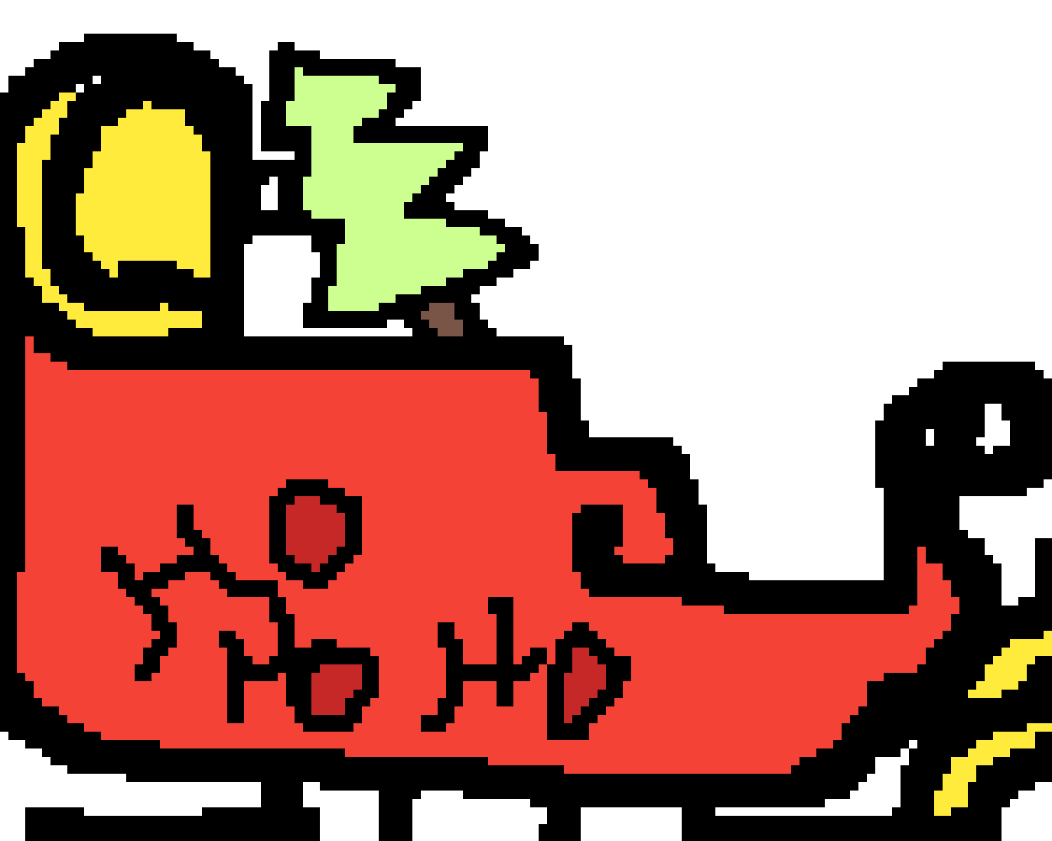 Pixilart - Santa s sleigh by Lavendersent