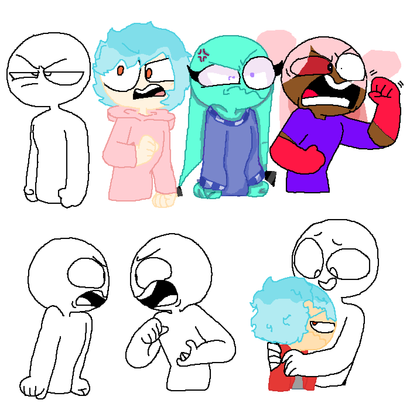 Pixilart - angry ocs by backyardgate