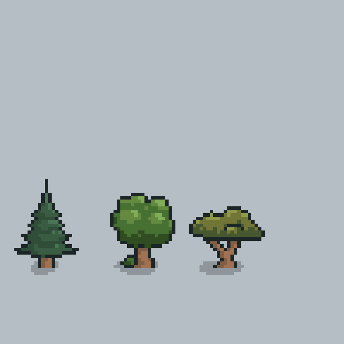 Pixilart - Pixel Trees by Ghost-In-Hat