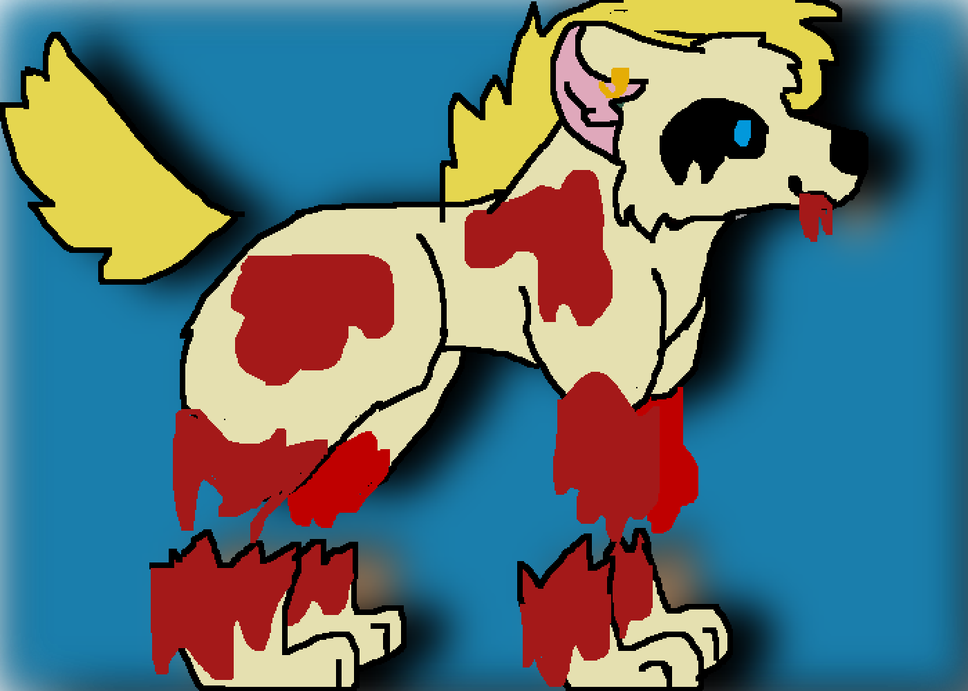 Pixilart - gore wolf base by Annieisbacc