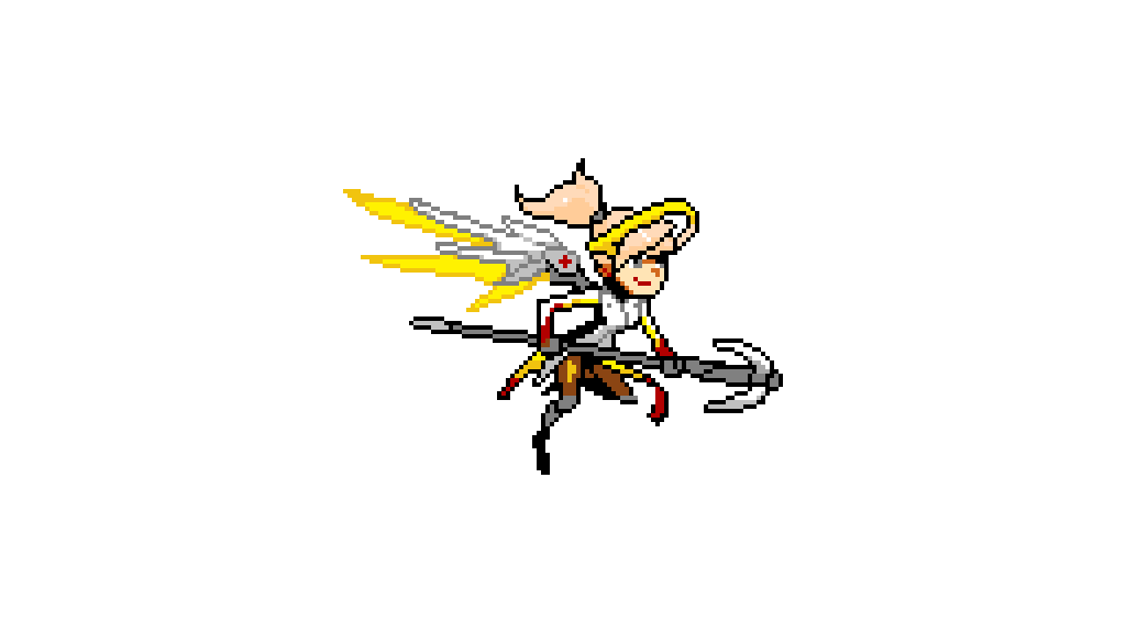 Pixilart - Mercy Pixel Art by aestheticweeb