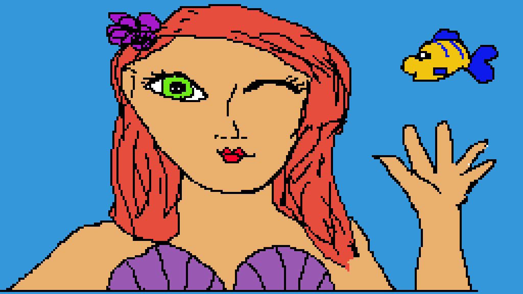 Editing the little mermaid; ) - Free online pixel art drawing tool ...