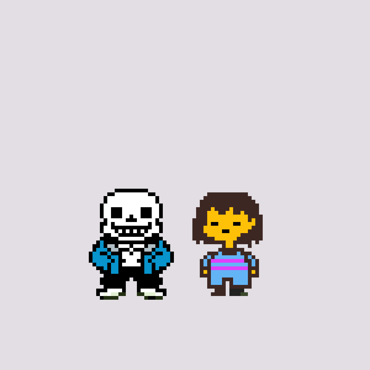 Pixilart - Undertale Gif Frisk Sans by Vicinal64