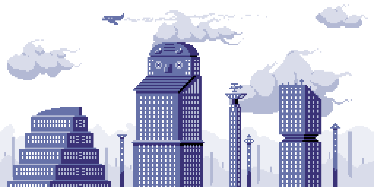 Pixilart - Blue City by FelirFelirovich