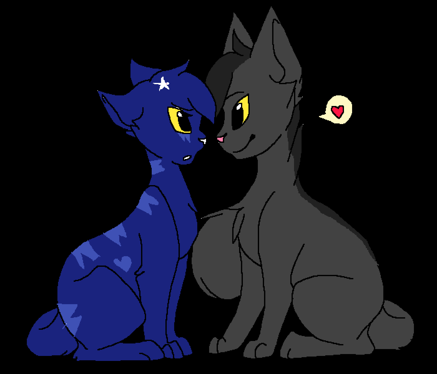 Cute Wolves In Love Drawings