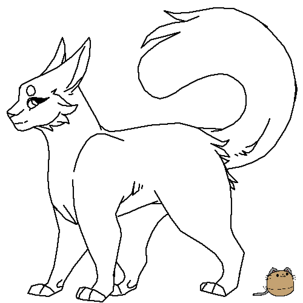 Pixilart - Cat base by Coral-Creations