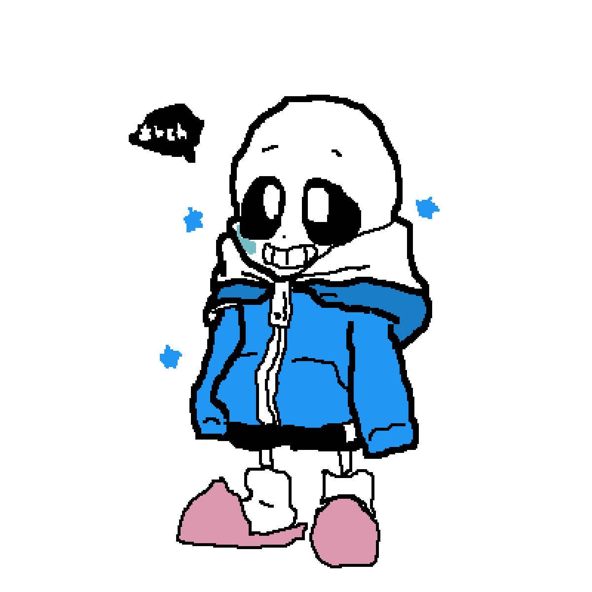 Pixilart - cute sans TOOK ME 1 HOUR by ChBatey