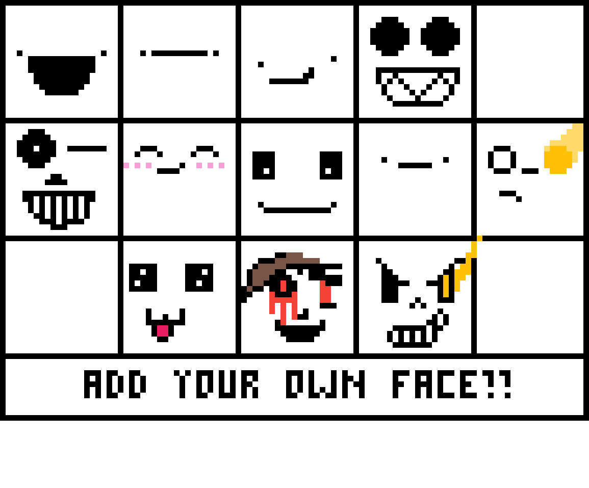 Editing draw your face - Free online pixel art drawing tool - Pixilart