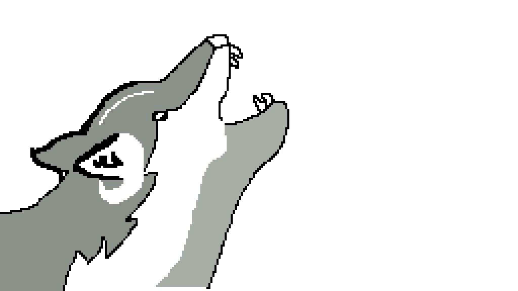 Pixilart - Howling Wolf by RageGamer