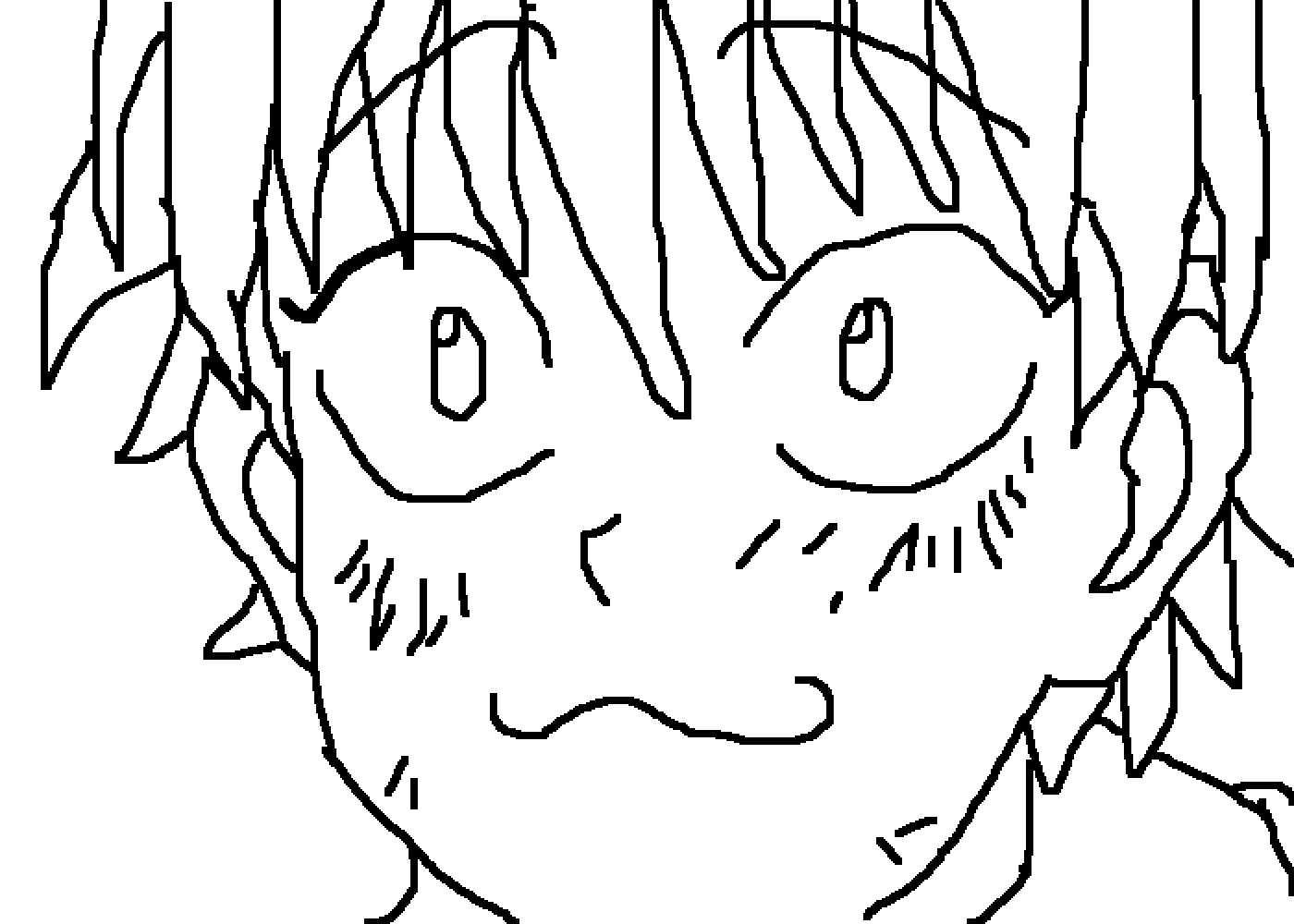 Pixilart - Catty killua base by Yuki-Hoshiko