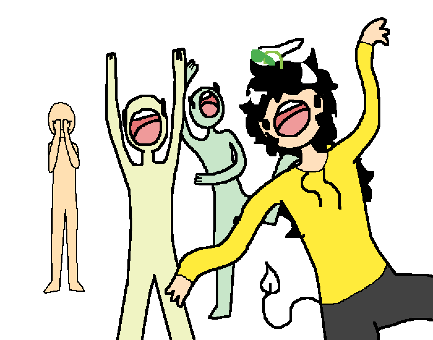 Editing noodle arms - Free online pixel art drawing tool - Pixilart