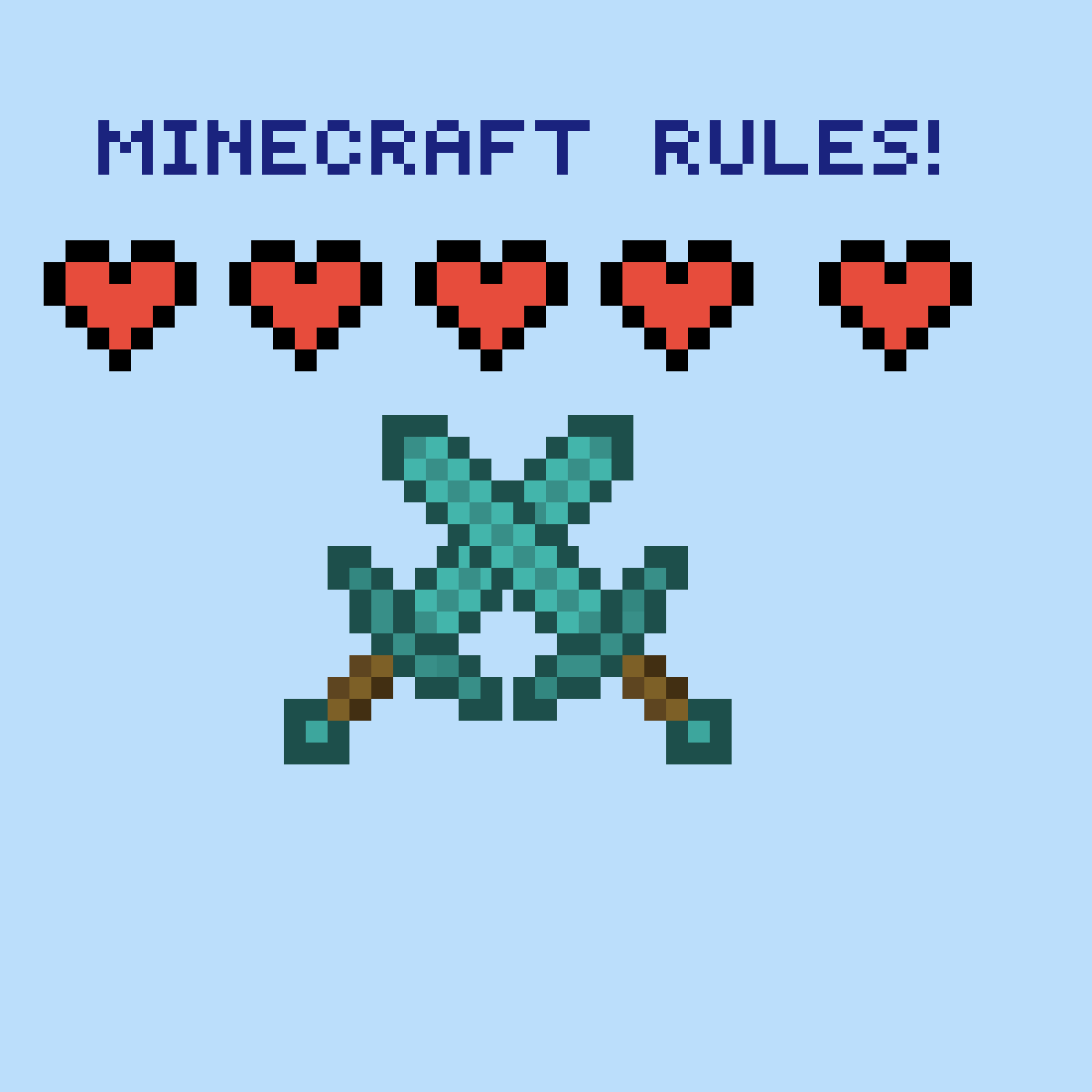 Pixilart - Minecraft Rules by Anonymous