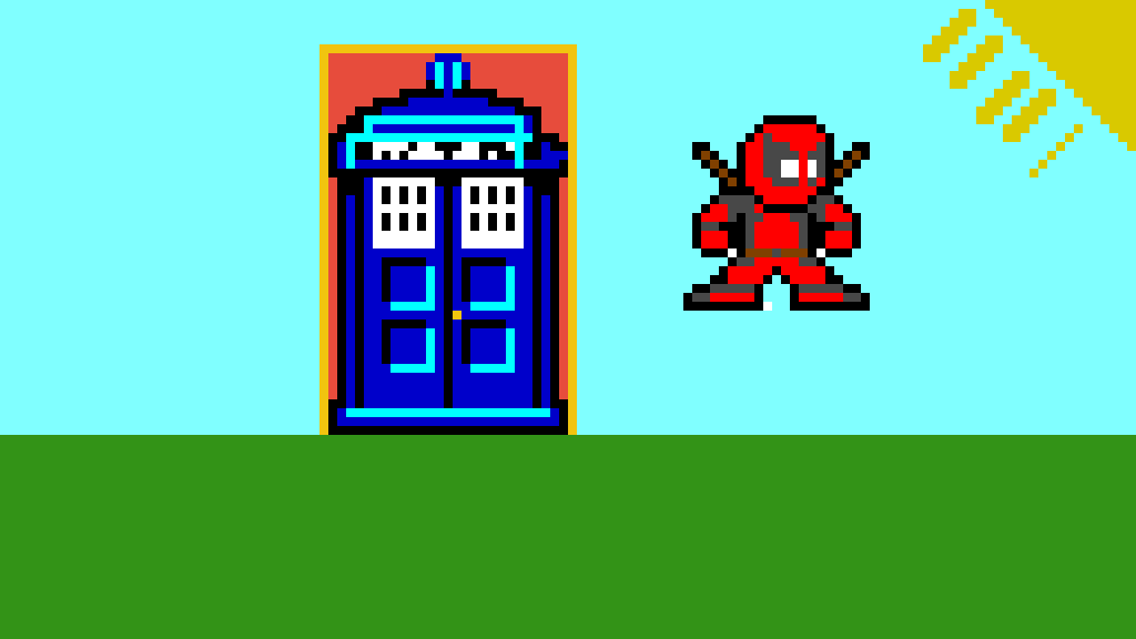 Pixilart - deadpool meets tardis by AceThatDrawing