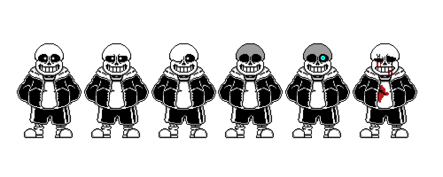 Pixilart - custom sans sprite by Kitsune1264