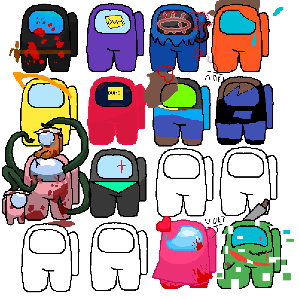 Editing Among us - Free online pixel art drawing tool - Pixilart