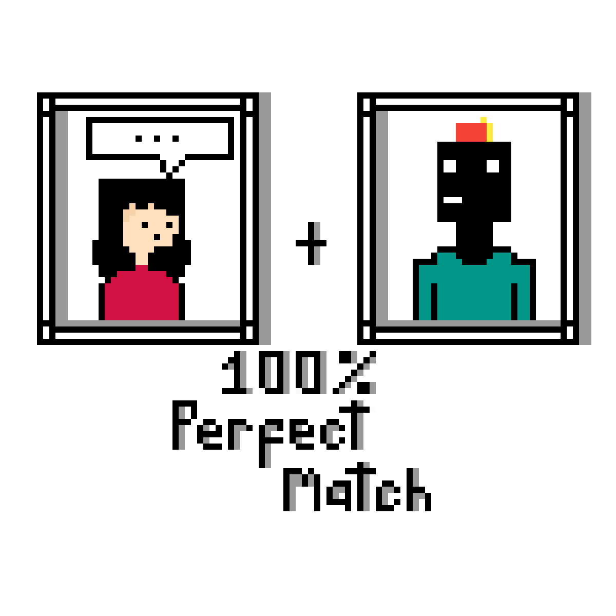 Pixilart - Perfect match collab by Cryptic28