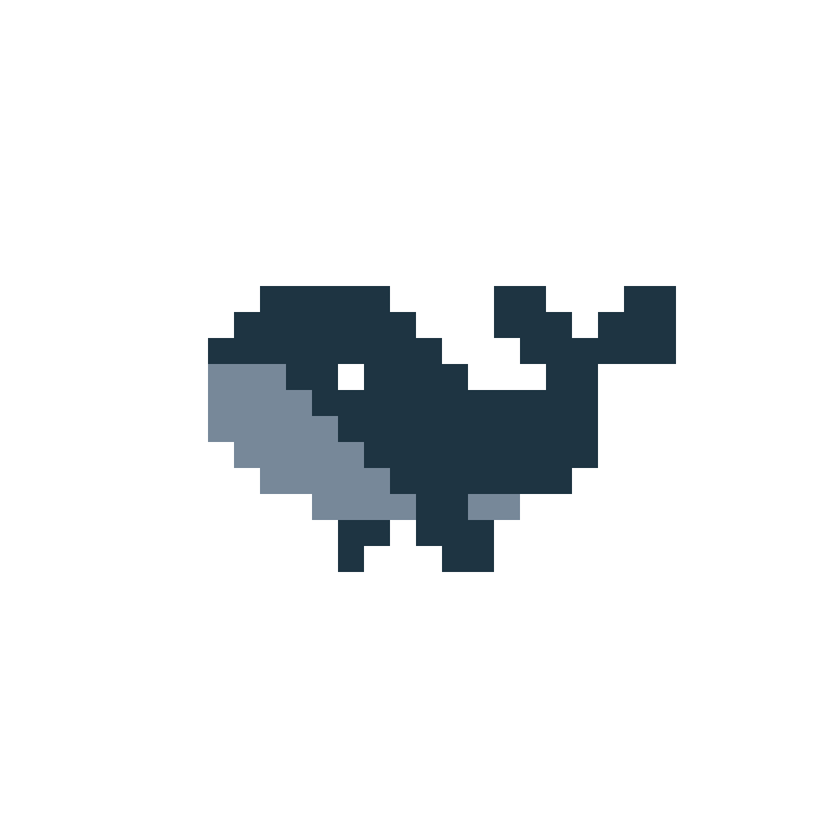 Pixilart - simple whale sprite swim loop by flojelly