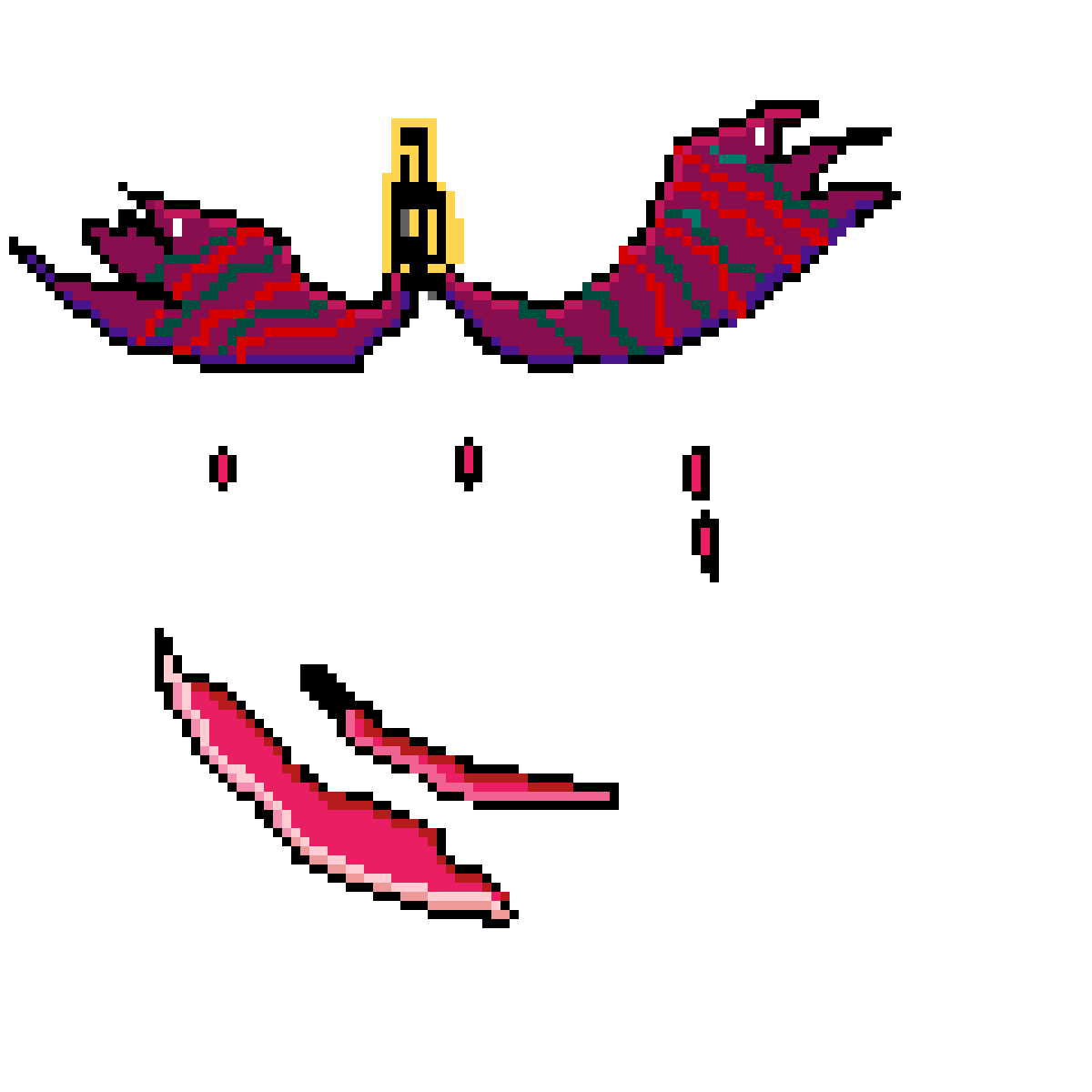 Pixilart - kagune ukuku y bikaku rosa y quinques by Anonymous